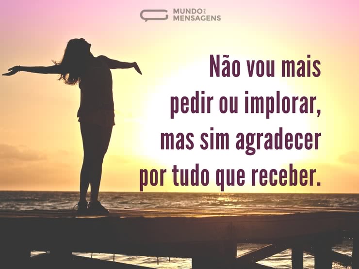 Agradecer sem Pedir - Mundo das Mensagens