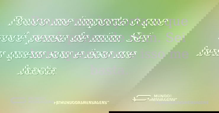 Sei quem sou - Mundo das Mensagens