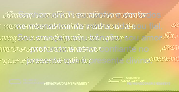 Oração de confiança - Mundo das Mensagens